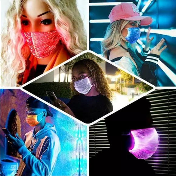 unbranded | Accessories | Led Mask 7 Color Glowing Luminous Mask Party ...